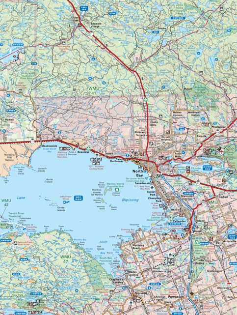 NEON13 North Bay – 6th ed Northeastern Ontario Topo Map by Backroad ...