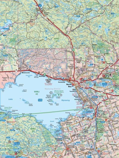 NEON13 North Bay - Northeastern Ontario Topo Map by Backroad Mapbooks ...