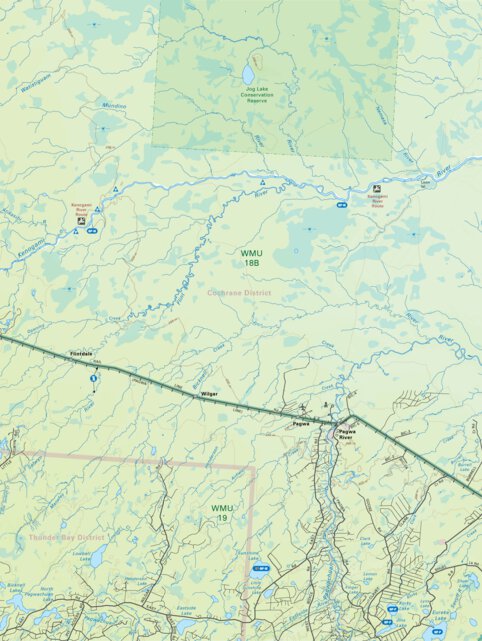 NEON83 Pagwa River - 6th ed Northeastern Ontario Topo Map by Backroad ...