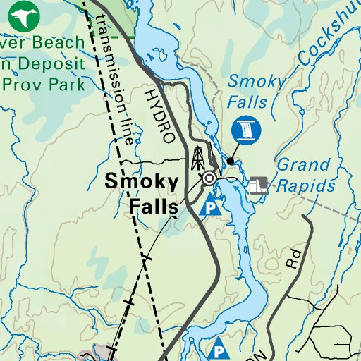 NEON88 Smoky Falls - 6th ed Northeastern Ontario Topo Map by Backroad ...