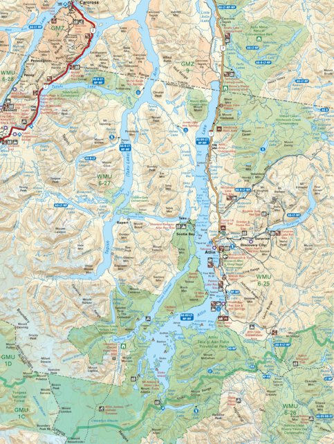 NOBC105 Atlin - Northern BC Map by Backroad Mapbooks | Avenza Maps