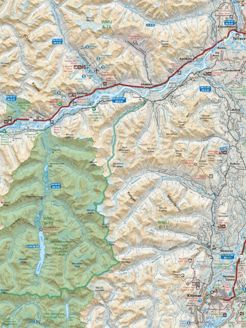 NOBC18 Kitimat - Northern BC Map by Backroad Mapbooks | Avenza Maps