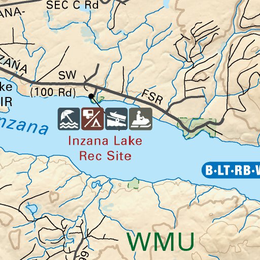 NOBC39 Inzana Lake - Northern BC Map by Backroad Mapbooks | Avenza Maps