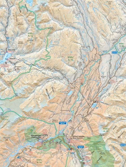 NOBC47 Gitlaxt'aamiks (New Aiyansh) - Northern BC Map by Backroad ...