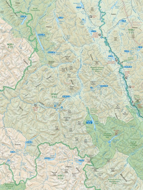 NOBC98 Denetiah Provincial Park - Northern BC Map by Backroad Mapbooks ...