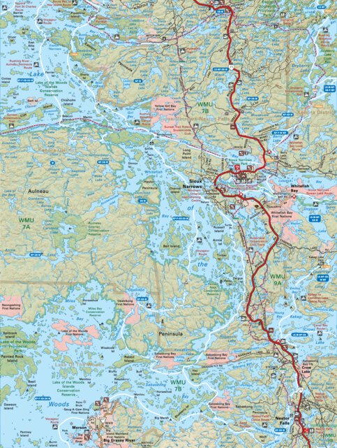 NWON21 Sioux Narrows - Northwestern Ontario Topo Map by Backroad ...