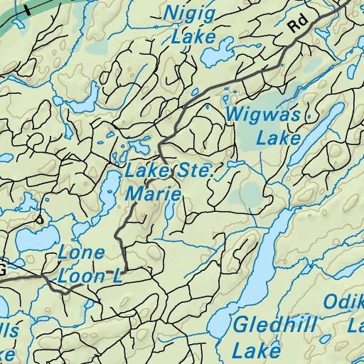 NWON57 Marshall Lake - Northwestern Ontario Topo Map by Backroad ...
