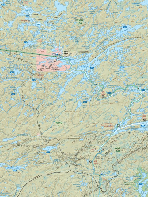 NWON65 Slate Falls - Northwestern Ontario Topo Map by Backroad Mapbooks ...