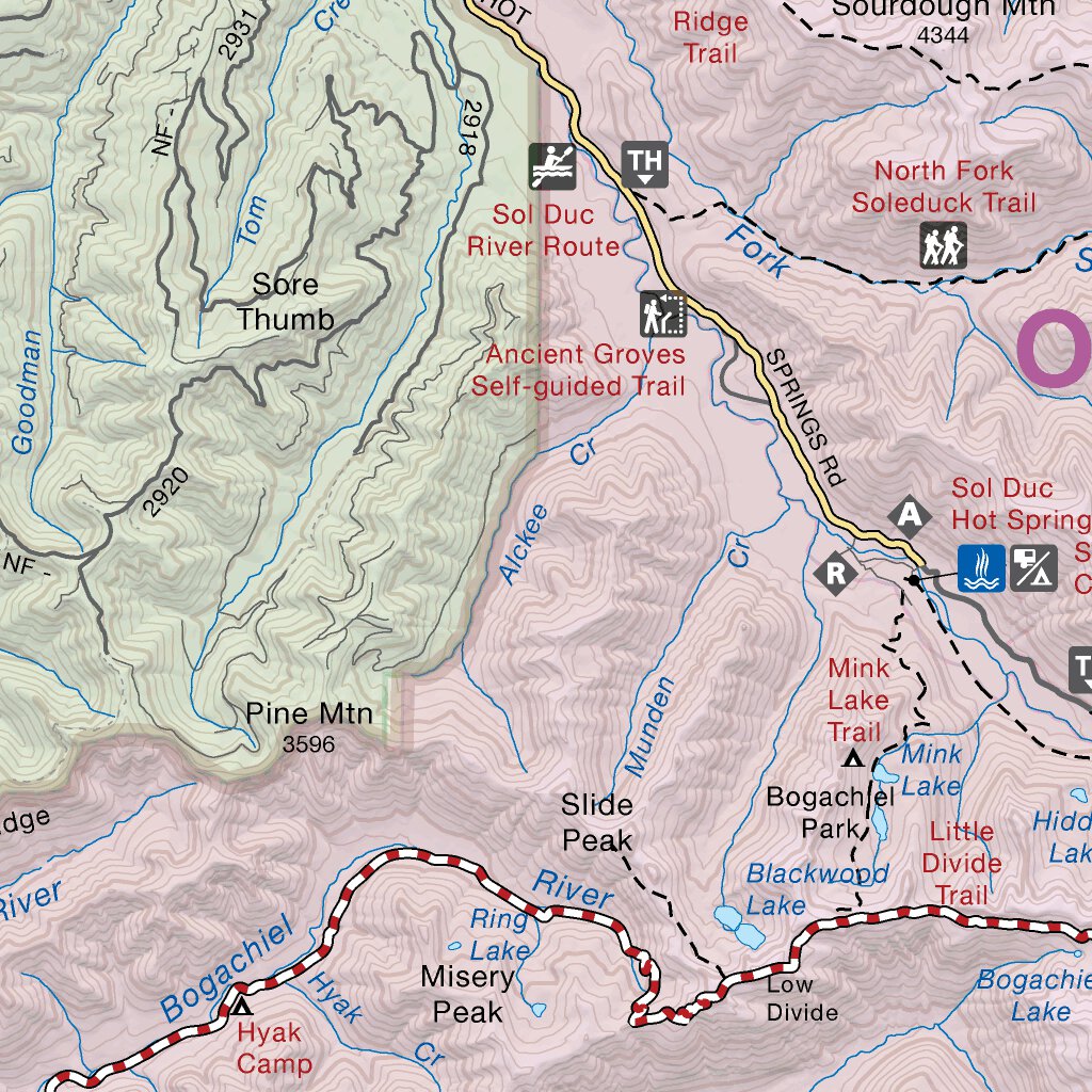 Olympic National Park & Forest Recreation Map by Backroad Mapbooks ...