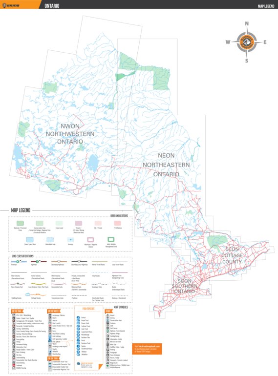 Ontario Backroad Mapbooks - Map Legend by Backroad Mapbooks | Avenza Maps