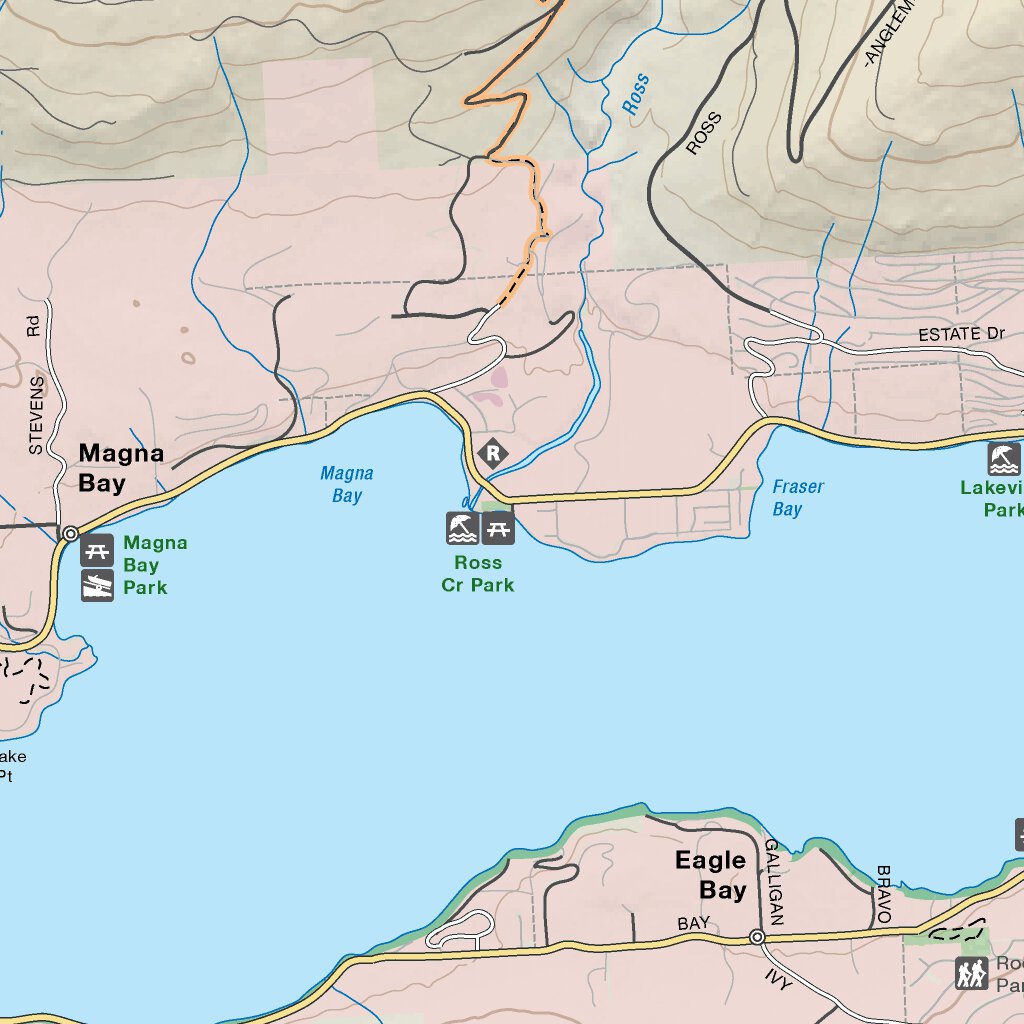 Shuswap Lake Adventure Map by Backroad Mapbooks | Avenza Maps