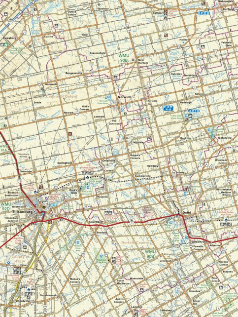 SOON18 Tillsonburg - Southern Ontario Topo Map by Backroad Mapbooks ...