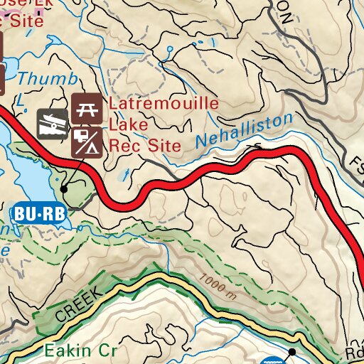 TOBC33 Little Fort - Thompson Okanagan BC Topo Map by Backroad Mapbooks ...