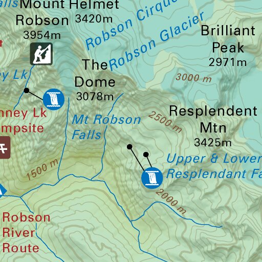 TOBC51 Mount Robson - Thompson Okanagan BC Topo Map by Backroad ...