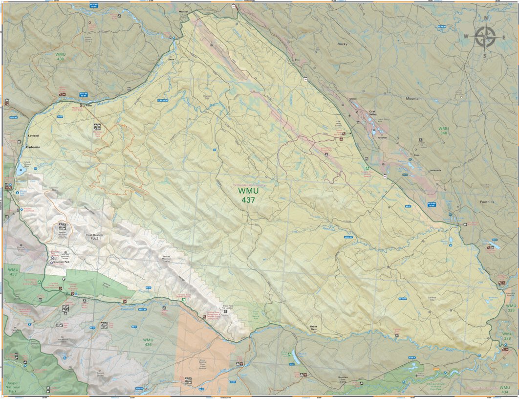 WMU 437 Rec Cap – Alberta Hunting Topo Map by Backroad Mapbooks ...
