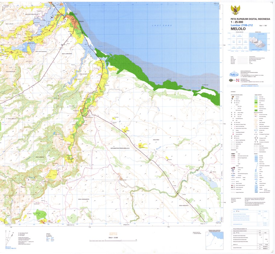 Melolo (2106-212) Map by Badan Informasi Geospasial | Avenza Maps