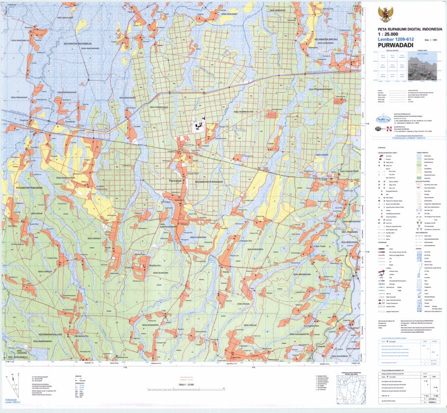 Purwadadi (1209-612) Map by Badan Informasi Geospasial | Avenza Maps