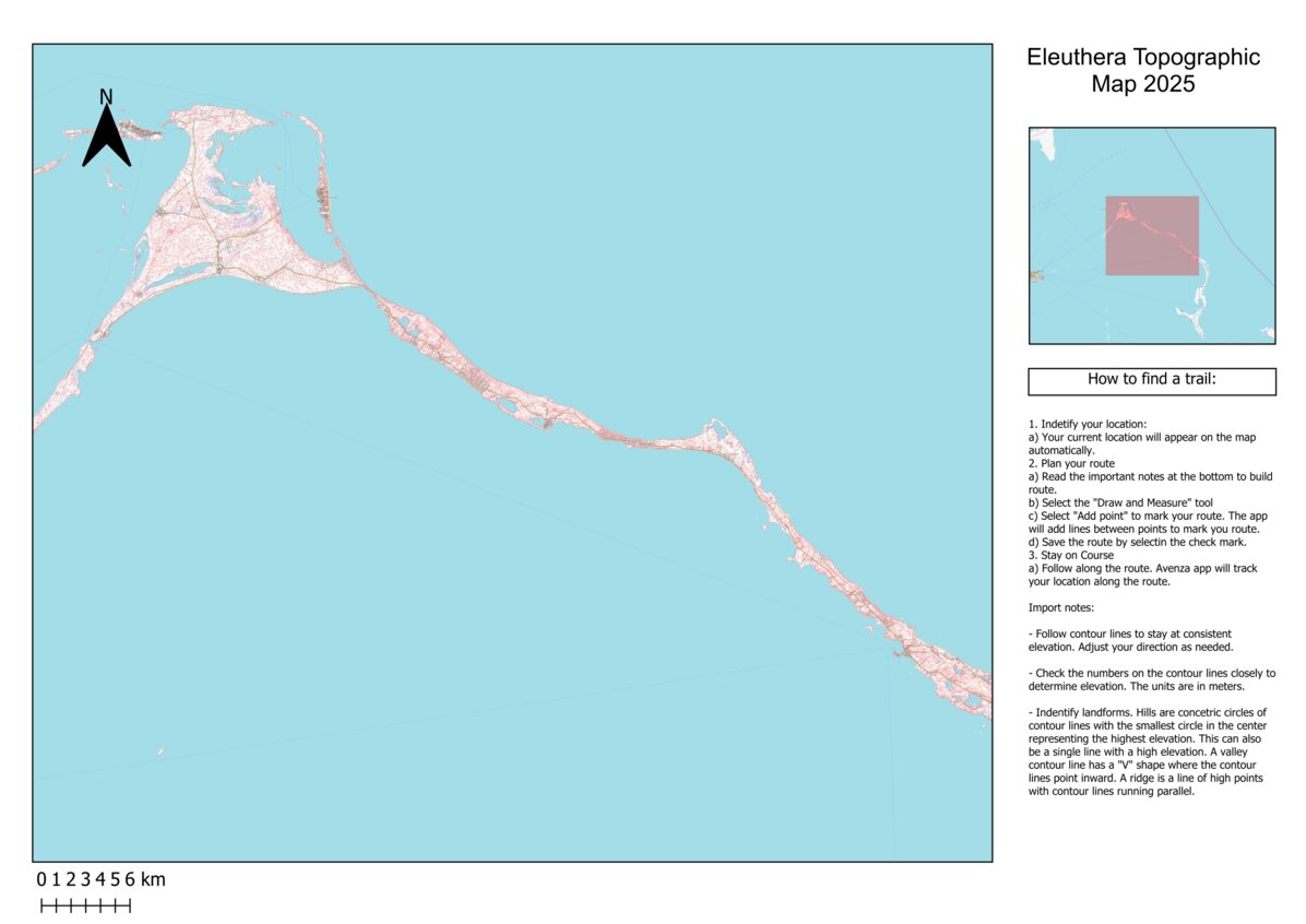 North Eleuthera Topographic Map by Bahama Atlas | Avenza Maps
