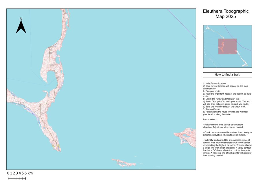 South Eleuthera Topographic Map by Bahama Atlas | Avenza Maps