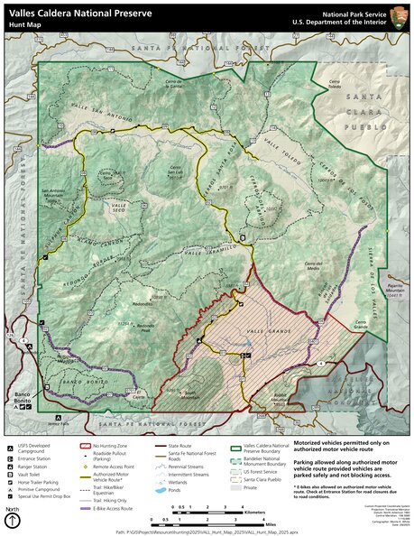 Valles Caldera National Preserve - Hunt Map 2025 by Bandelier National ...