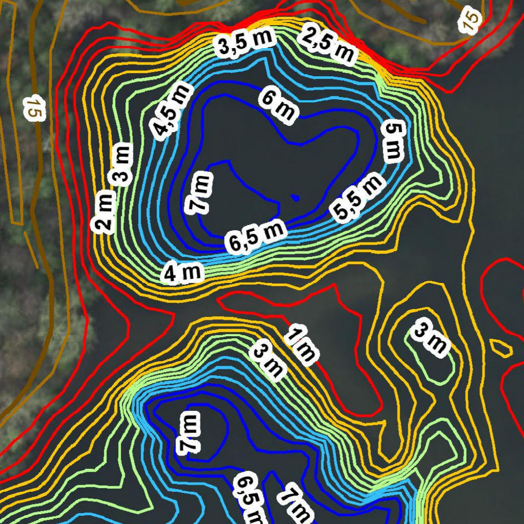 BPASF - Bathymétrie Lacs Laberge Map by Base Plein Air Ste-Foy | Avenza ...