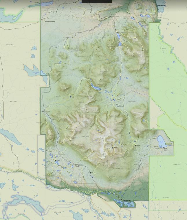 Baxter Park Trail Map Large Format by Baxter Park | Avenza Maps