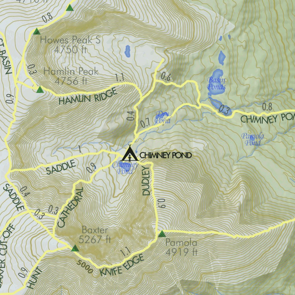 Baxter Park Trail Map Large Format by Baxter Park | Avenza Maps
