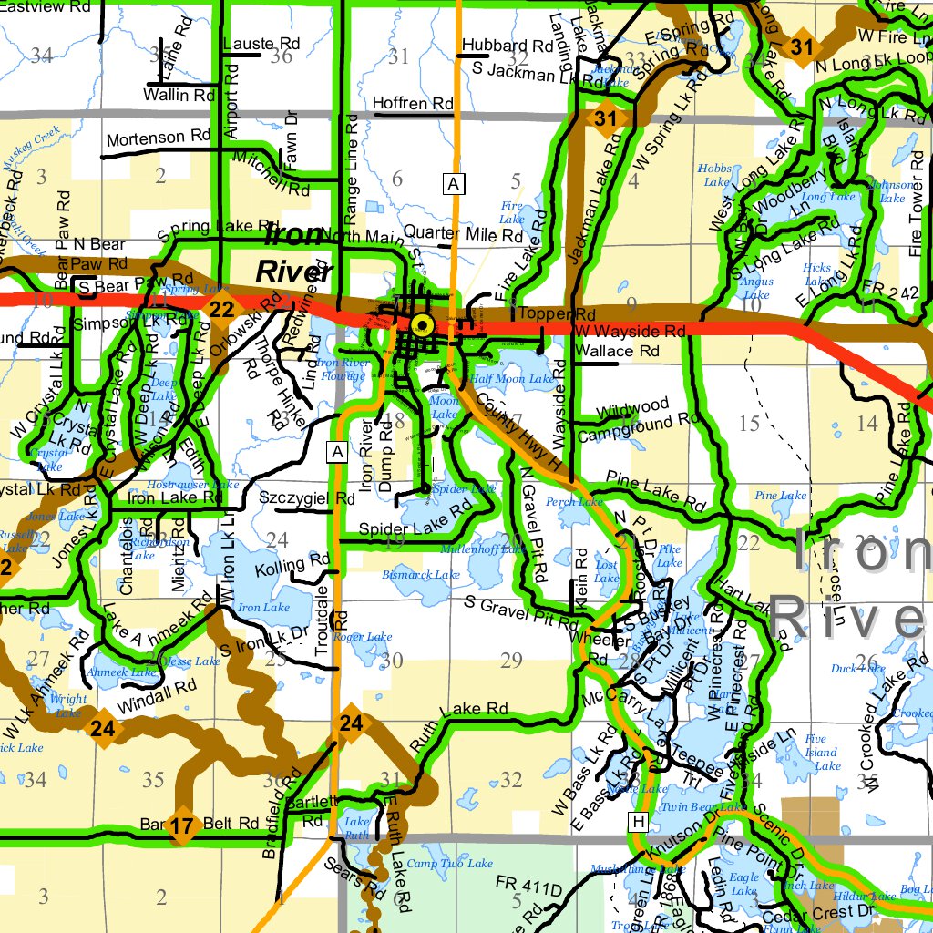 ATV Trails and Routes - Bayfield County, WI - 2024 Map by Bayfield ...