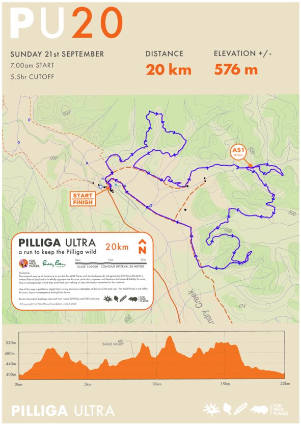 Pilliga Ultra 2025 20 KM Map by Bender Maps | Avenza Maps