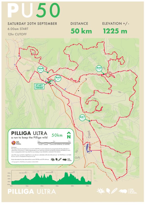 Pilliga Ultra 2025 50 KM Map by Bender Maps | Avenza Maps