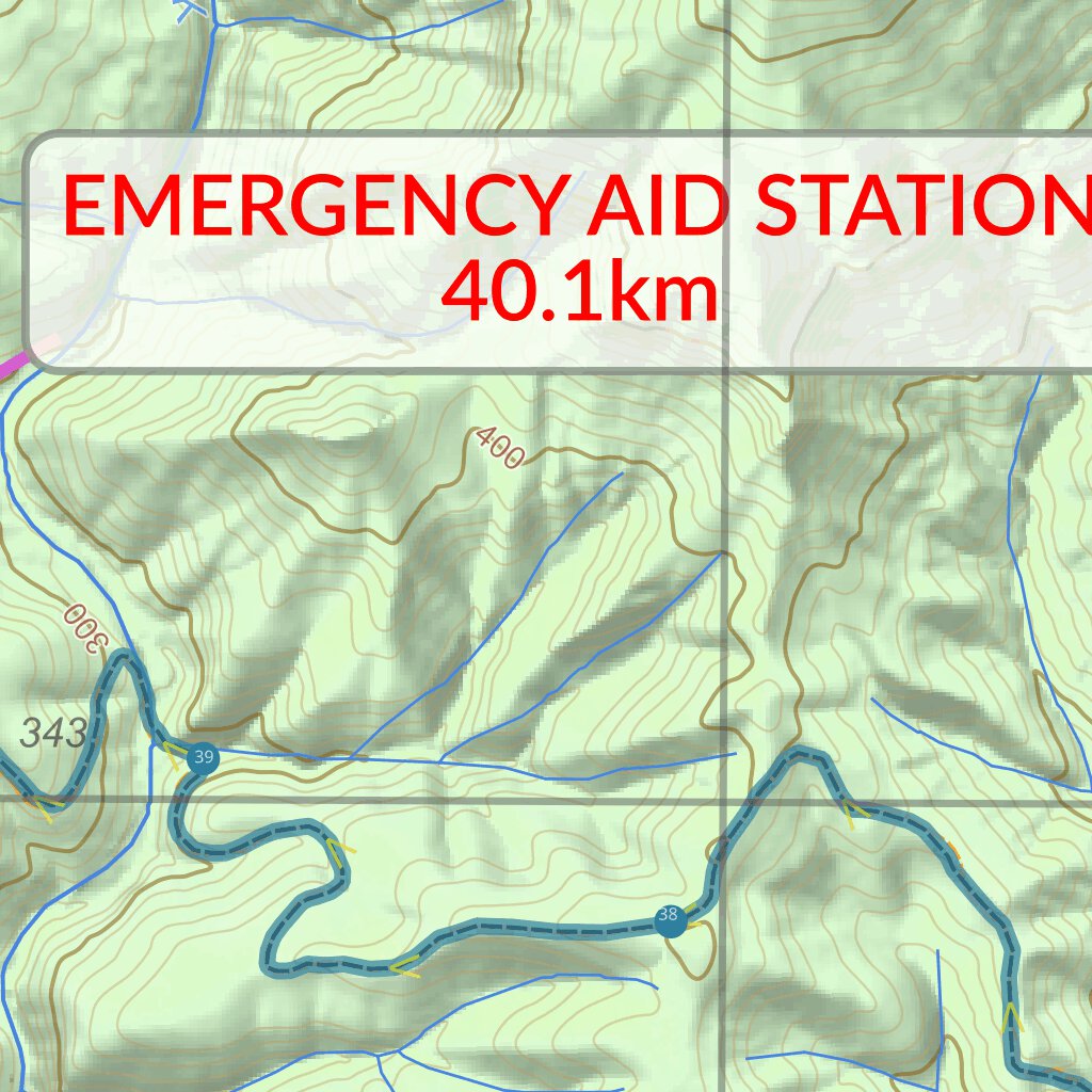 Ultra-Trail Australia 50km 2024 Map by Bender Maps | Avenza Maps