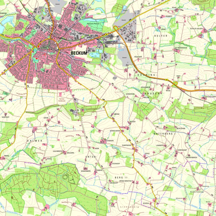 Beckum 1 (1:25,000) Map by Bezirksregierung Koln | Avenza Maps