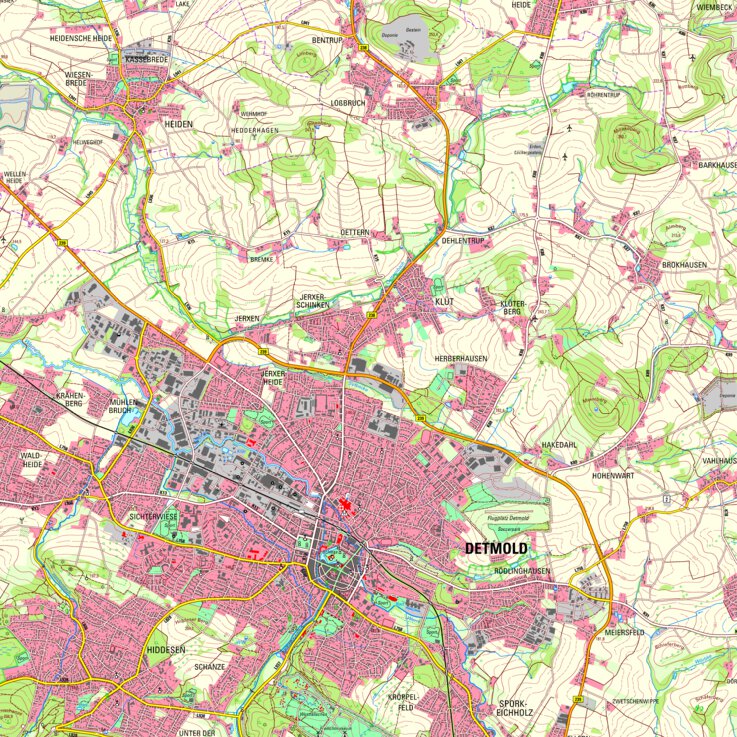 Detmold 1 (1:25,000) Map by Bezirksregierung Koln | Avenza Maps