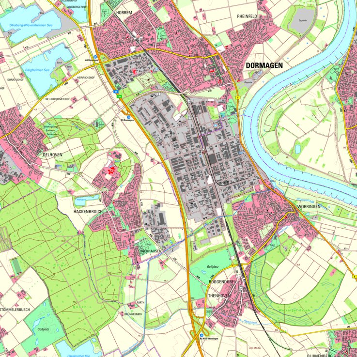 Dormagen 2 (1:25,000) Map by Bezirksregierung Koln | Avenza Maps