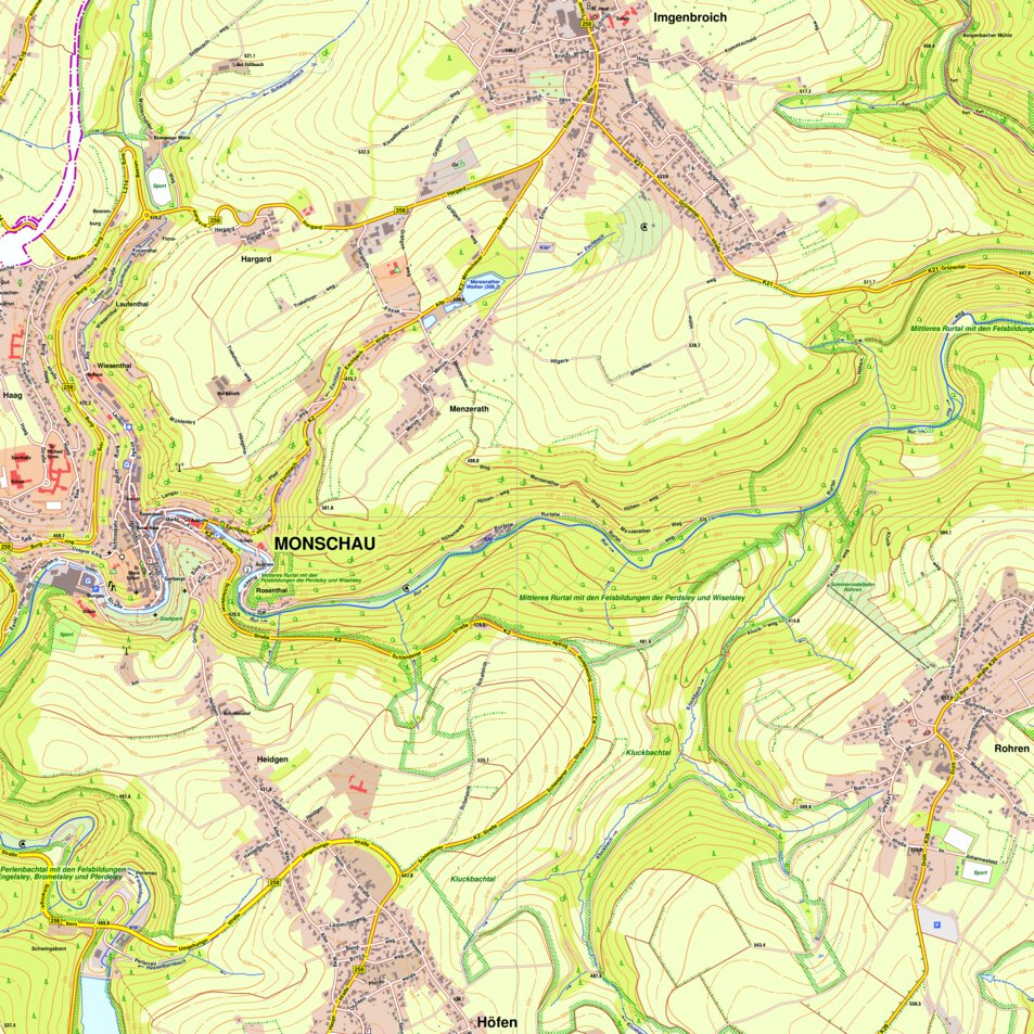 Monschau 1 (1:10,000) Map by Bezirksregierung Koln | Avenza Maps