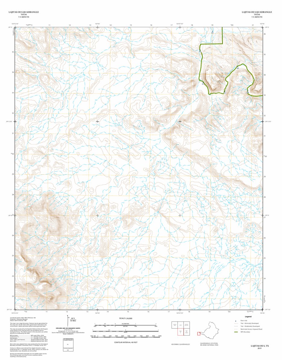 Big Bend National Park: Lajitas OE S Map by Big Bend National Park ...