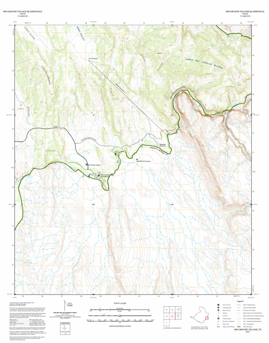 Big Bend National Park: Rio Grande Village Map by Big Bend National ...