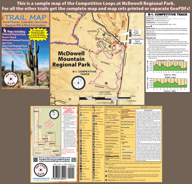 This is a Map of the Competitive Loops at McDowell Regional Park. by ...