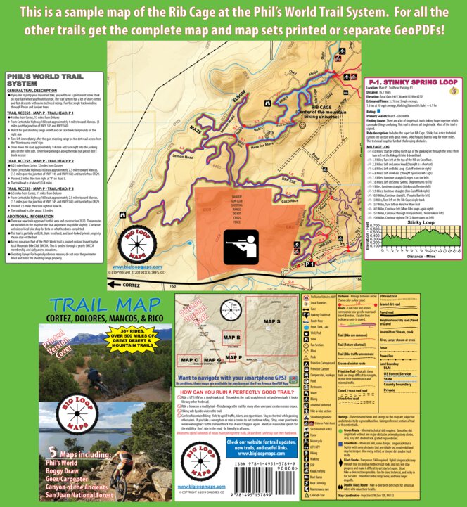 This is a Map of the Rib Cage trail at the Phil’s World Trail System ...