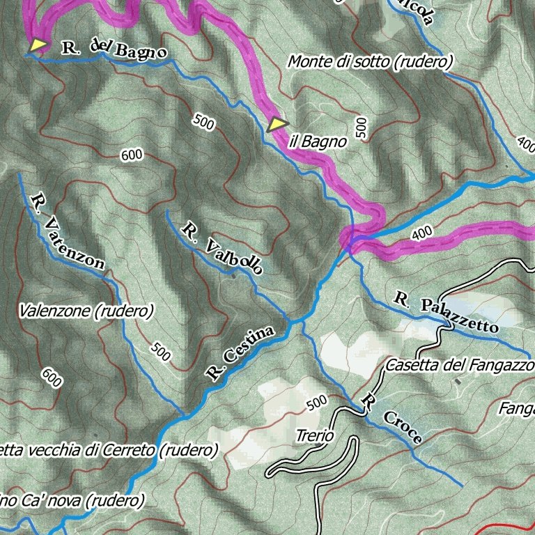 Casola, Baffadi e la basilica di Valmaggiore Map by Boreal Mapping ...