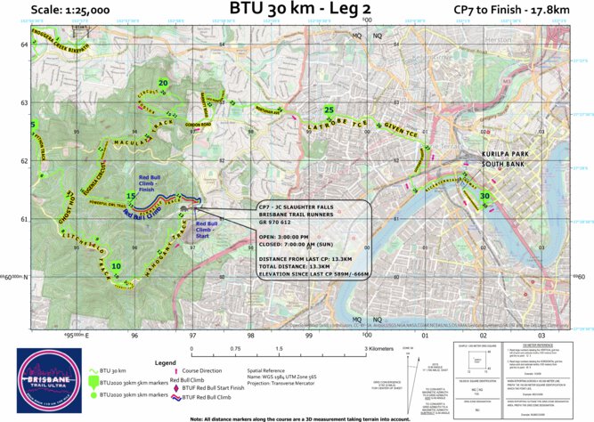 Brisbane Trail Ultra 30km - Leg 2 Map by Brisbane Trail Ultra | Avenza Maps