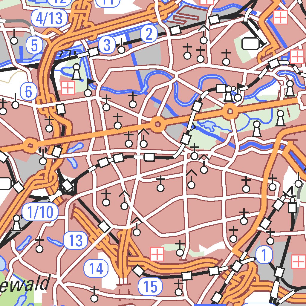 Map of Berlin by Bundesamt fur Kartographie und Geodasie | Avenza Maps