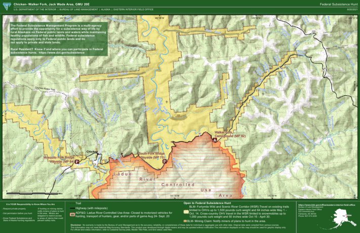 Alaska GMU 20E: Chicken and Jack Wade Creek in the Fortymile area ...