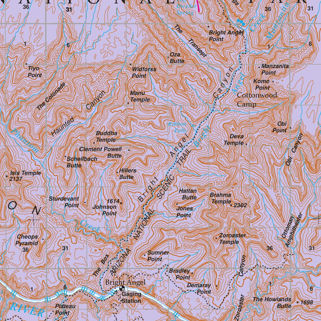 BLM Arizona AZ Strip East Visitor Map 1 of 2 (REC3003-01-01) by Bureau ...