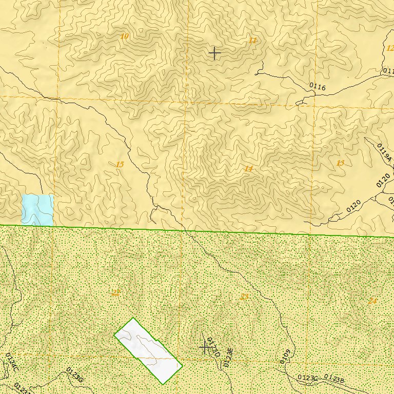 BLM Arizona La Posa Access Guide Map 1 of 4 (TRV2002-01-01) by Bureau ...