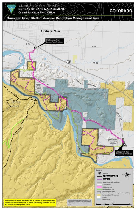Gunnison River Bluffs Extensive Recreation Management Area Map by ...