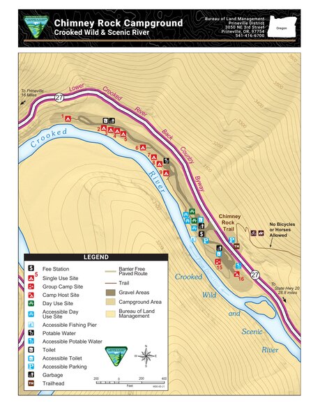 Chimney Rock Campground Map by Bureau of Land Management - Oregon ...