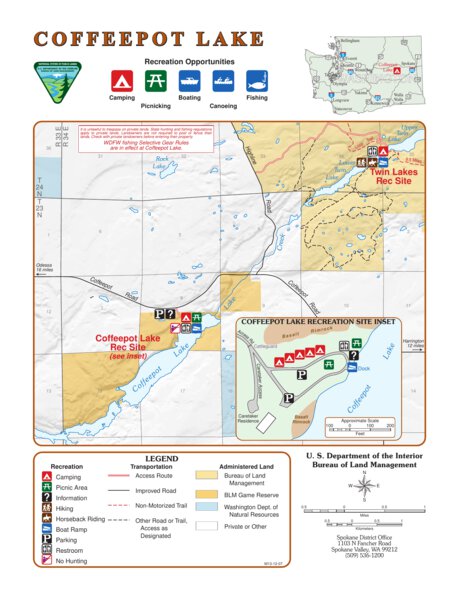 Coffeepot Lake Map by Bureau of Land Management - Oregon | Avenza Maps