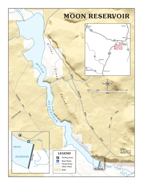 Moon Reservoir Map by Bureau of Land Management - Oregon | Avenza Maps