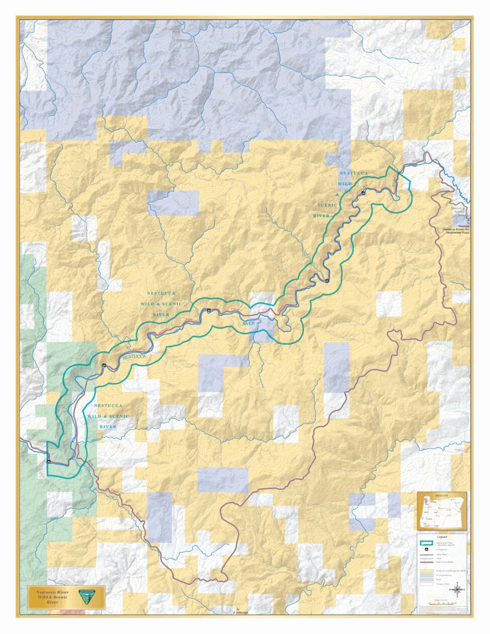 Nestucca Wild and Scenic River Map by Bureau of Land Management ...